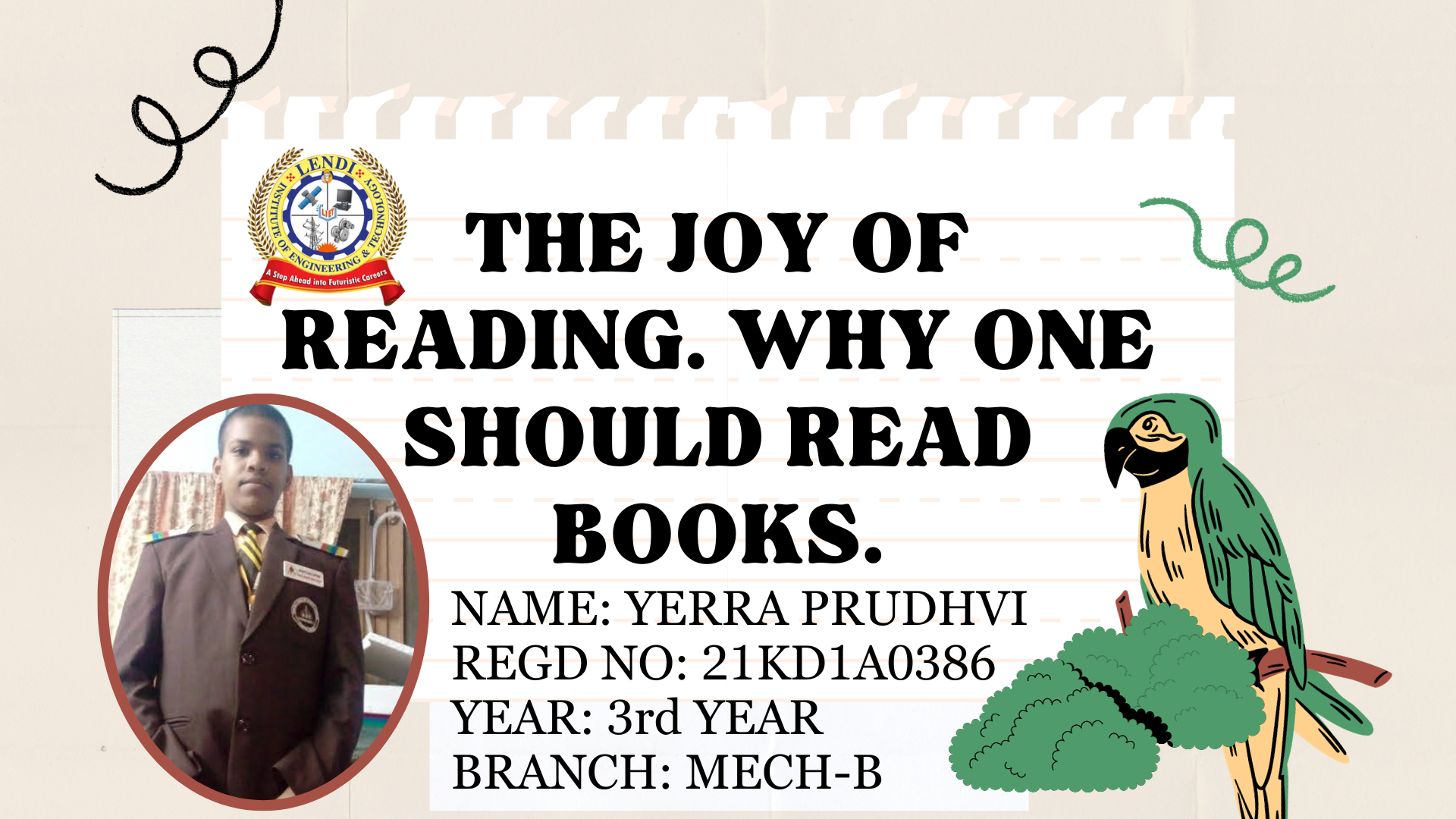 THE JOY OF READING. WHY ONE SHOULD READ BOOKS.